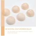 Half Craft Balls 200Pcs Natural Half Wooden Balls Unfinished Wood Balls ...