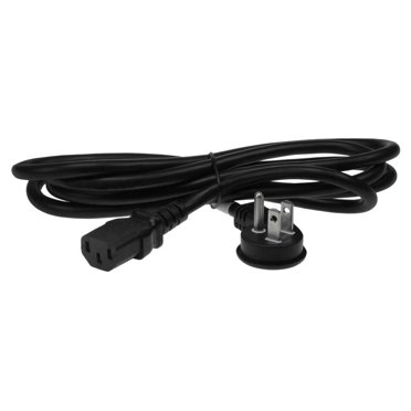 SF Cable 6ft Ultra Low Profile Angle NEMA 5-15P to NEMA 5-15R Power Cord - Black - Walmart.com