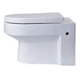 EAGO WD101 Round Modern Wall Mount Dual Flush Toilet Bowl - Walmart.com