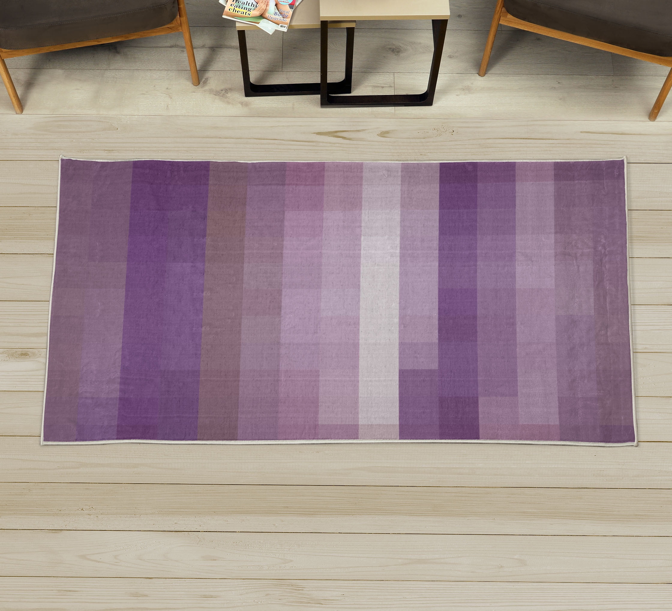 Palette Decorative Rug, Abstract Vortex Swirls and Shapes Pattern ...