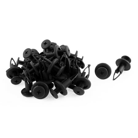 9mm x 8mm Plastic Cross Head Car Bumper Fender Push Clips Rivet ...