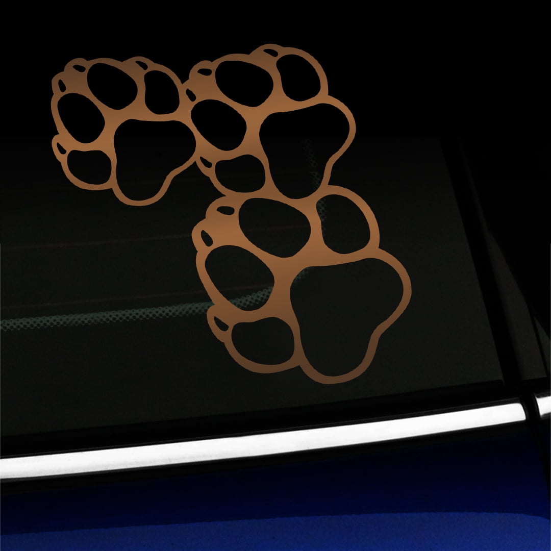 Paw Print Trio - Vinyl Decal - Choose Color - [COPPER] - Walmart.com