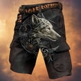 CONZONE Mens Cargo Shorts Viking Mythology Graphic Y2K Straight Leg ...
