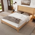 Queen Size Platform Bed with Tall Headboard, Solid Bamboo-made Bed ...