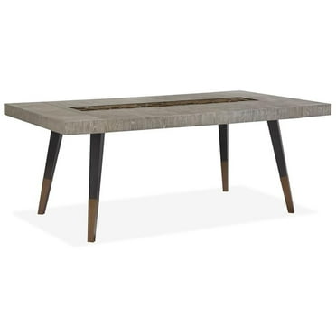 Pemberly Row Rectangle Farmhouse Hardwood Dining Table in Natural Oak ...