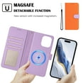 2 In 1 Wallet Case for iPhone 15, Lychee Texture PU Leather Wallet Case ...