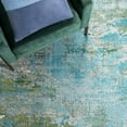 SAFAVIEH Madison Oscar Abstract Distressed Area Rug, Light Blue/Green ...