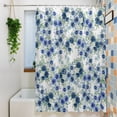 Blue Rose Shower Curtains for Bathroom, Country Blue Flower Floral ...