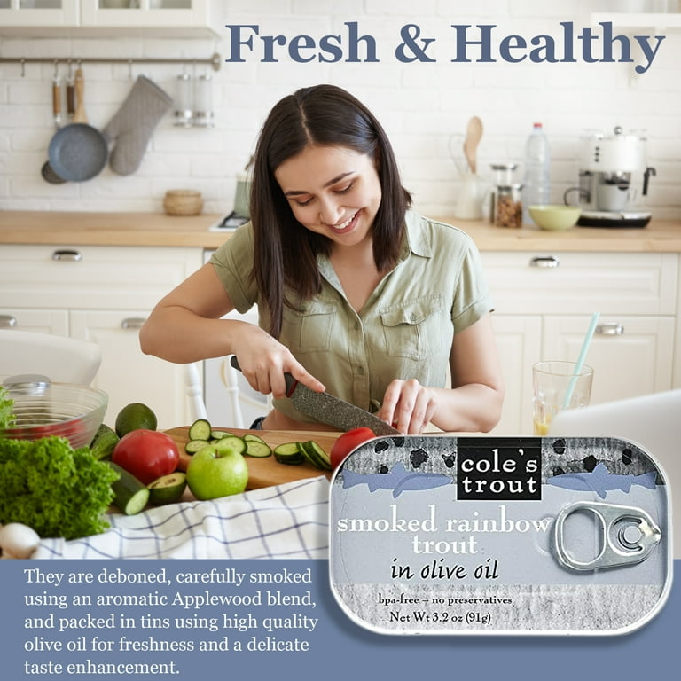 Shop Coles Smoked Rainbow Trout In Olive Oil 10 Pack Fish, 52% OFF