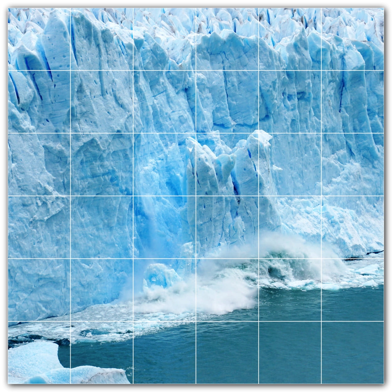 Picture-Tiles.com: Glacier Ceramic Tile Wall Mural WAL500724-66L. 48"W ...