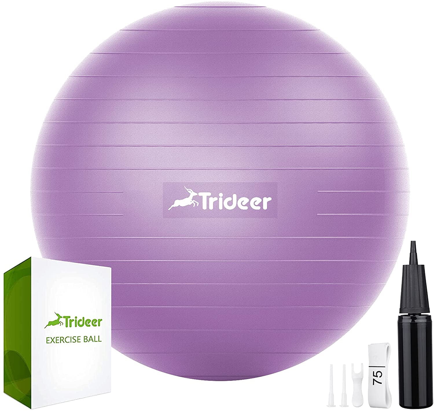 Trideer Inflatable Exercise Ball, Office Sitting Trainer, Quick Pump ...