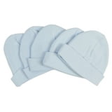 Bambini Newborn Blue Baby Cap, Hat for New Born Boys (Pack of 5 ...