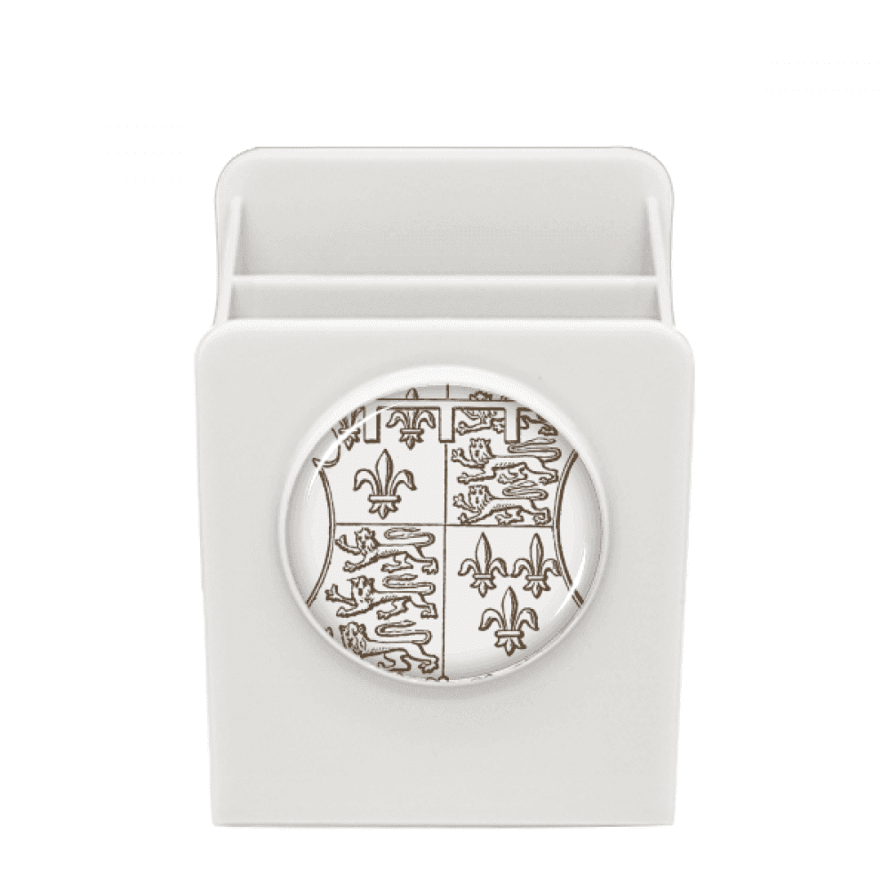 Baroque Art Black White Lion Shield Desk Pencil Holder Cup Pen ...