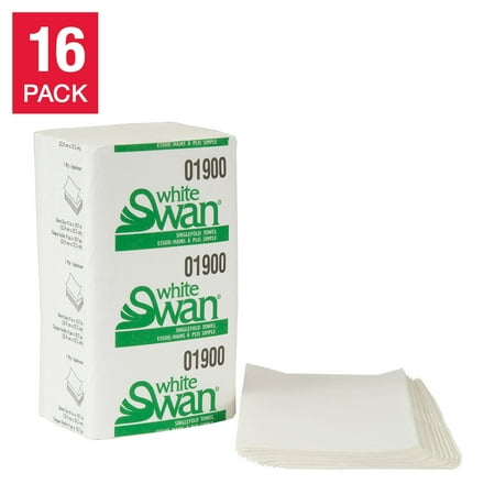 White Swan Singlefold White Paper Towels - 16 packs x 250 sheets ...