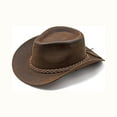 RESISTANCE Premium Full Grain Australian Style Leather Cowboy Hat ...