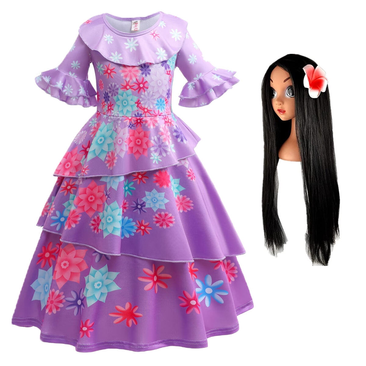 Isabela Costume Dress Princess Skirt for Girls Kids Halloween Cosplay ...
