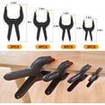 10 Pack 6'' Plastic Spring Clamps, Black Heavy Duty Clips, Plastic ...