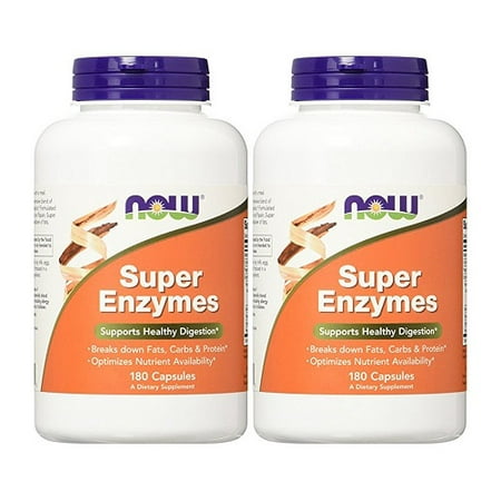 Now Foods - Super Enzymes 180 Capsules (Pack of 2) - Walmart.com