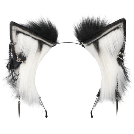 Black Metal Punk Cat Ears Headband for Adult Women and Men - Cool Cat ...