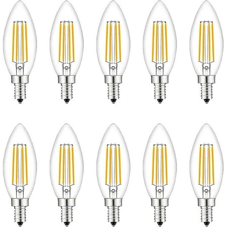 Small Screw In Led Light Bulbs, 10 Pack E14 Candle Bulbs Dimmable ...