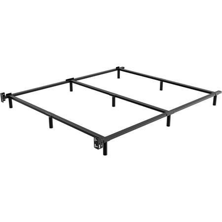 Sinda King Size Metal Bed Frame-7 Inch High Heavy Duty Bed Base with 9 ...