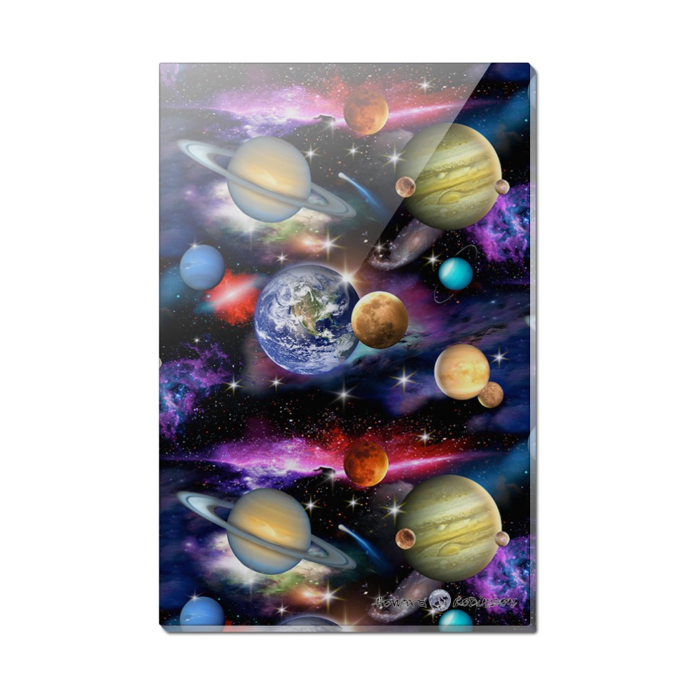 Planets Solar System Earth Saturn Jupiter Mars Pattern Rectangle ...