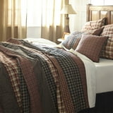 VHC Brands, Beckham, Cotton, 120Wx105L, Luxury King Quilt, Red ...