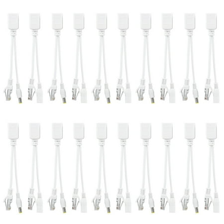 Camera POE Cable,10 Pair IP Camera POE Adapter Injector Splitter POE ...