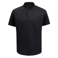 Ceisia Men's Stand Collar Button Placket Polo Shirt Casual Daily Wear ...