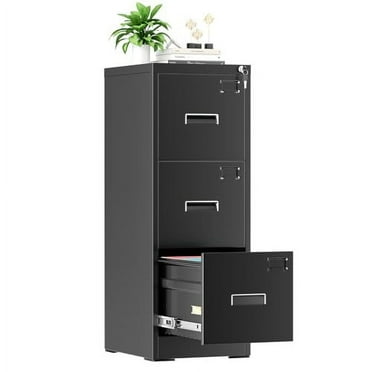 "Fesbos 65"" H Lockable Metal File Cabinet, 3 Drawers, Home Office ...