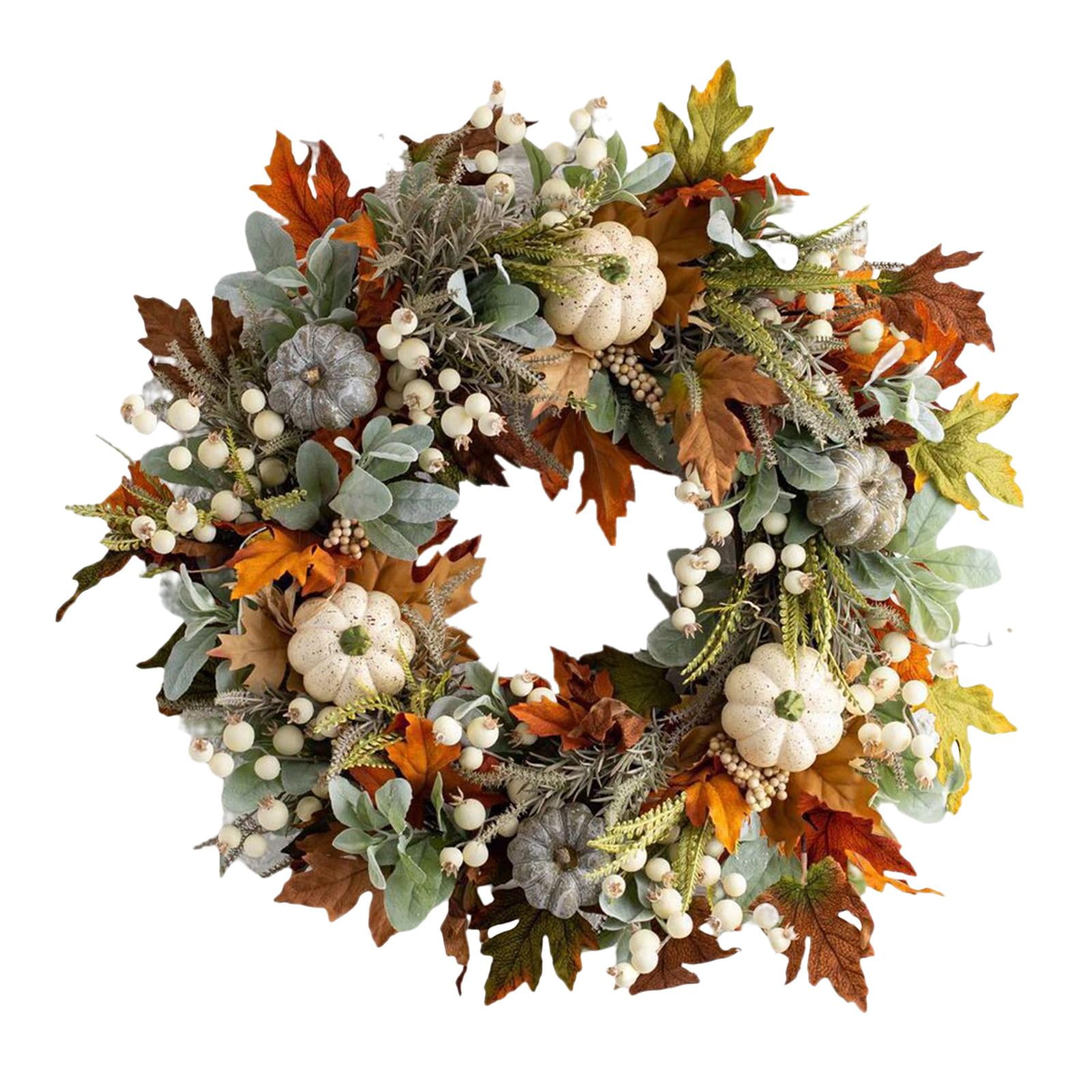 Click here for Lipstore Autumn Wreath Artificial Pumpkins Thanksg... prices