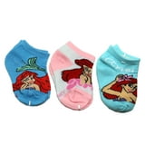 9 Pair-Pack Princess Ariel Socks - Mermaid Blue and Pink Colored Baby ...