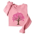 Aobny Winter Womens Sweatshirts Valentines Day Pink Crew Neck Long