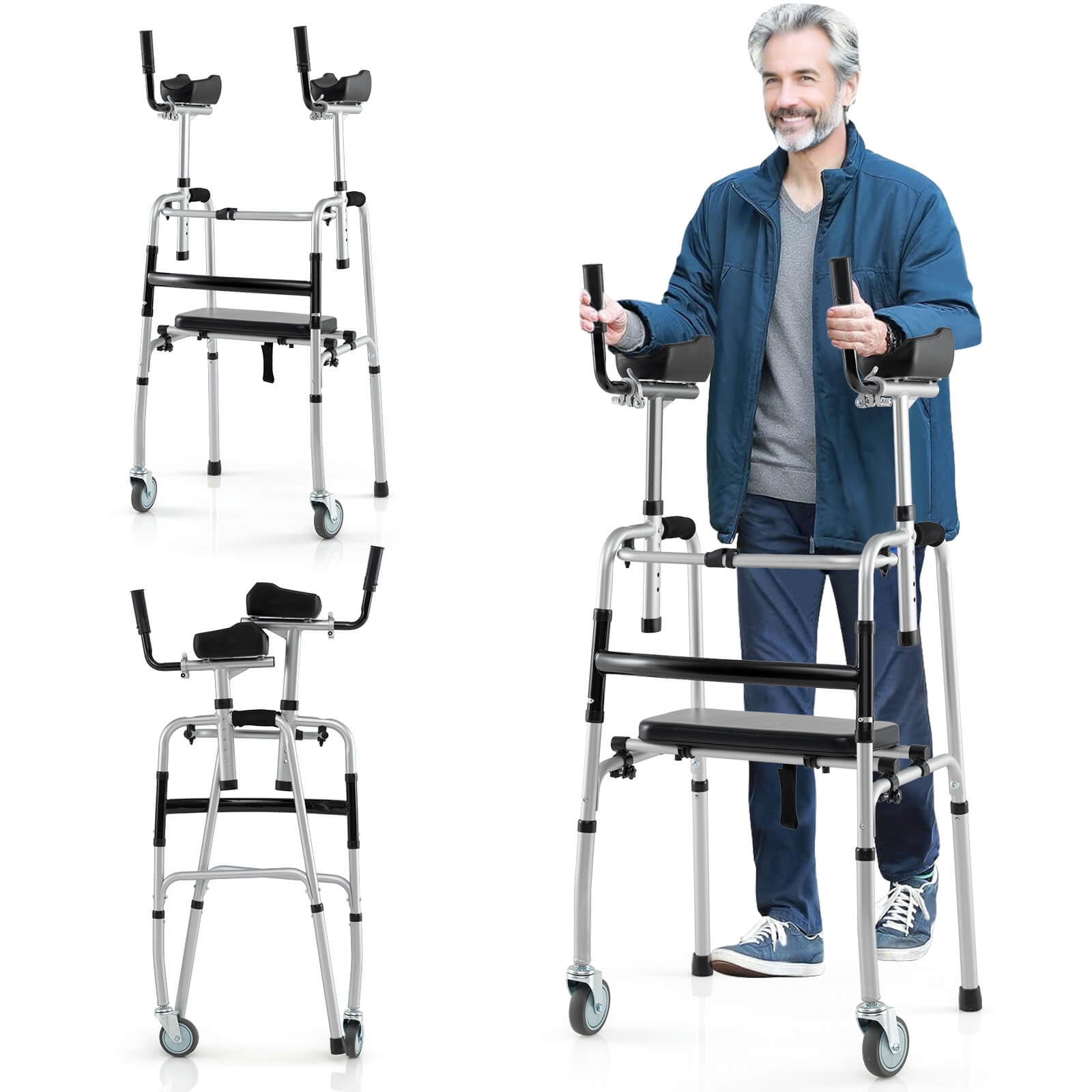 Click here for Costway Versatile Rolling Walker All Terrain Stand... prices
