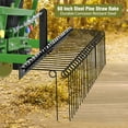 60 Inch Pine Straw Rake, 26 Coil Spring Tines Durable Powder Coated ...