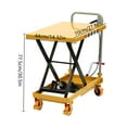 Hydraulic Lift Table Cart 500 lbs Manual Single Scissor Lift Table 30.5 ...