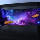 Galaxy Aquarium Background, Purple Starry Sky Universe Space Fish Tank ...
