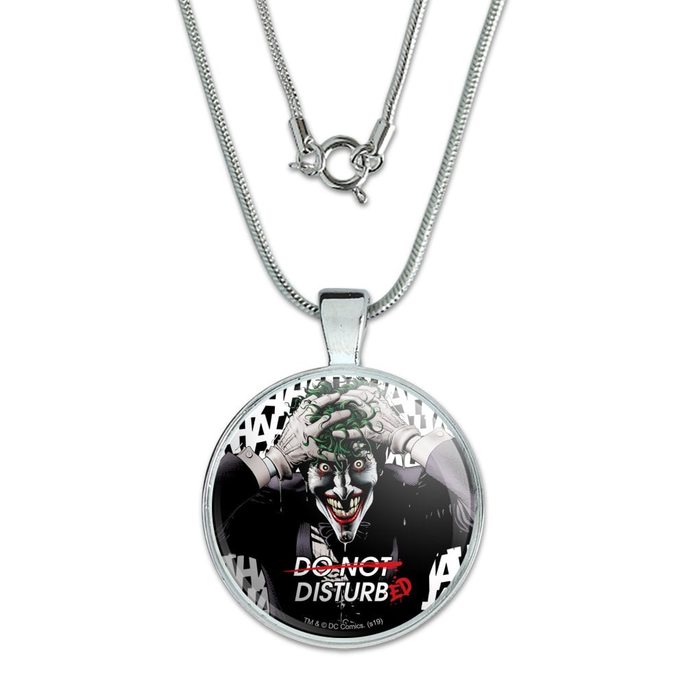 Batman Disturbed Joker 1" Pendant with Sterling Silver Plated Chain ...