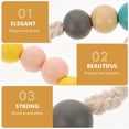 BESTYASH 2Pcs Practical and Elegant Wood Curtain Tiebacks with Beads ...