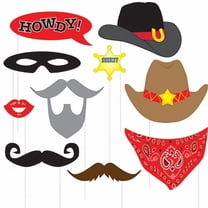 Unique Birthday Photo Booth Props, 7.6", 10 Count, Assorted Designs ...