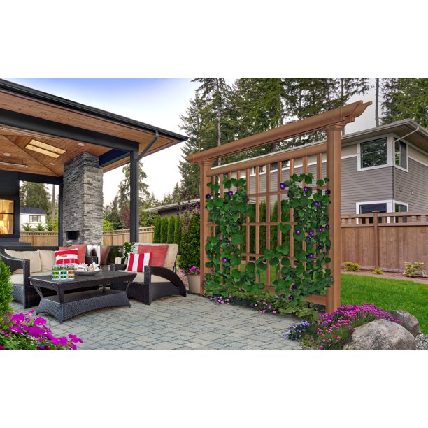 Vita 80" x 90" Colonial Composite Vinyl Trellis and Privacy Screen ...