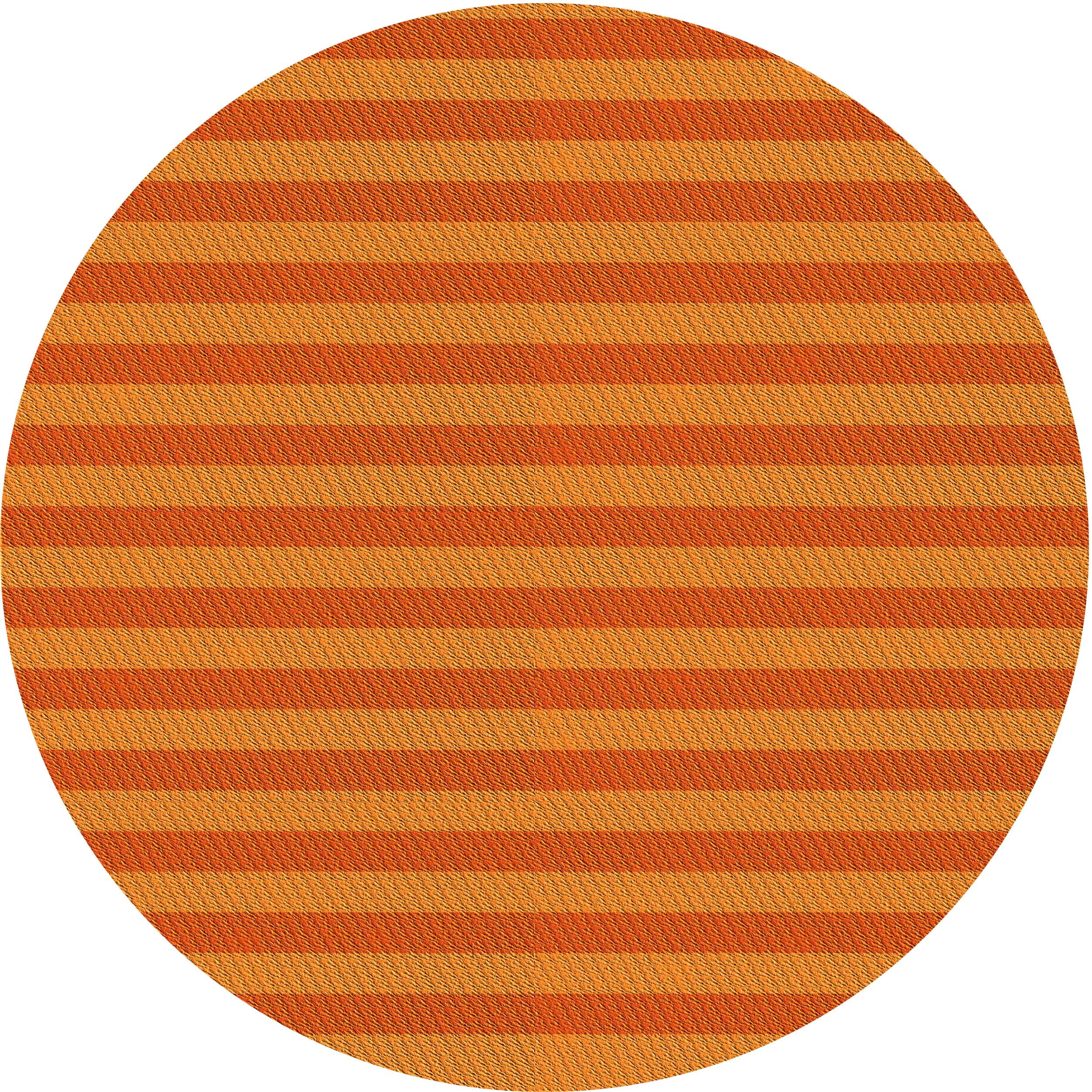 Ahgly Company Indoor Round Patterned Neon Orange Area Rugs, 5' Round ...