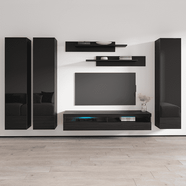 Wall Mounted Floating Modern Entertainment Center Fly I, White, I1 ...