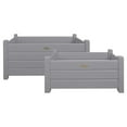 Esschert Design Rectangular Planters, White, Set of 2 - Walmart.com