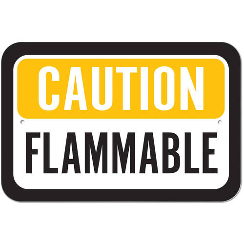 Caution Flammable Sign - Walmart.com