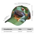 Rateoe Red-Eyed Tree Frog Pattern Men’s Baseball Cap – Adjustable ...