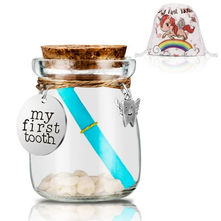 Tooth Fairy Box Baby Tooth Box for Lost Teeth, glass Tooth Holders for ...