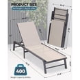 Jopath Set of 2 Outdoor Folding Chaise Lounge, Aluminum Patio Lounger ...