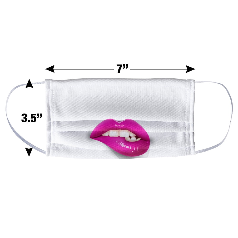 Seductive Lips 1-Ply Reusable Face Mask Covering, Unisex