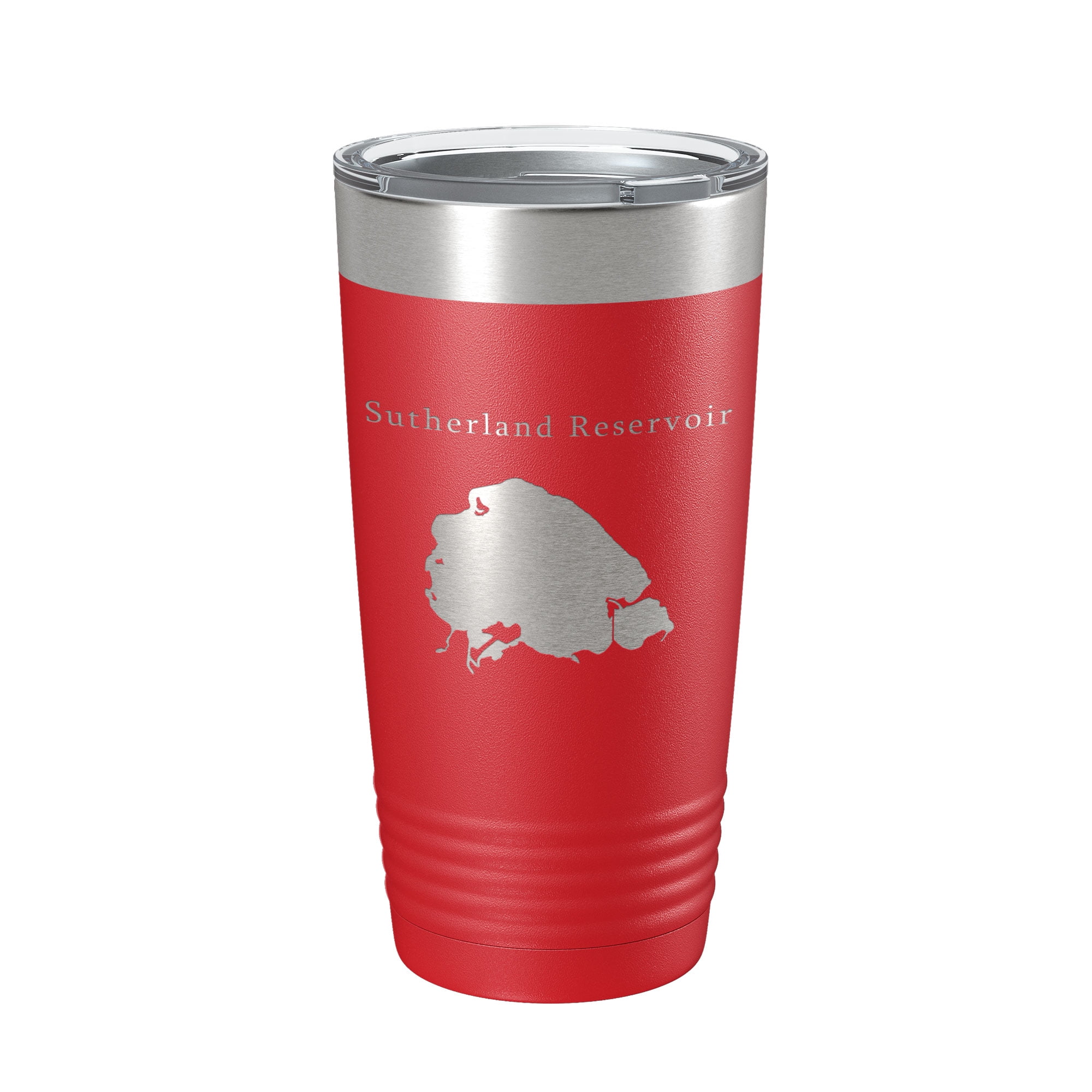 Sutherland Reservoir Tumbler Lake Map Travel Mug Insulated Laser ...